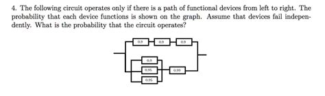 Solved The Following Circuit Operates Only If There Is A Path Of