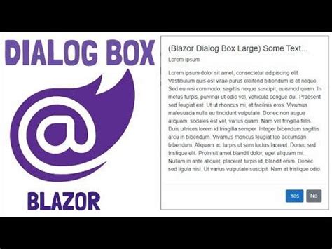 Blazor Dialog Box Popup Example