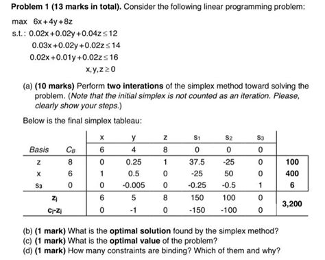 Solved Problem 1 13 Marks In Total Consider The Following Chegg Com