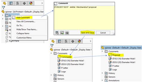 Tip Add Comments In The Featuremanager Design Tree Plm Group Support