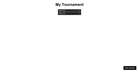 React Tournament Bracket Examples Codesandbox