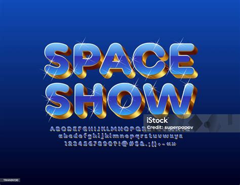 반짝이는 별 벡터 밝은 엠 블 럼 공간 쇼 세련 된 3d 알파벳 문자 숫자 및 기호 세트 3차원 형태에 대한 스톡 벡터 아트 및 기타 이미지 Istock