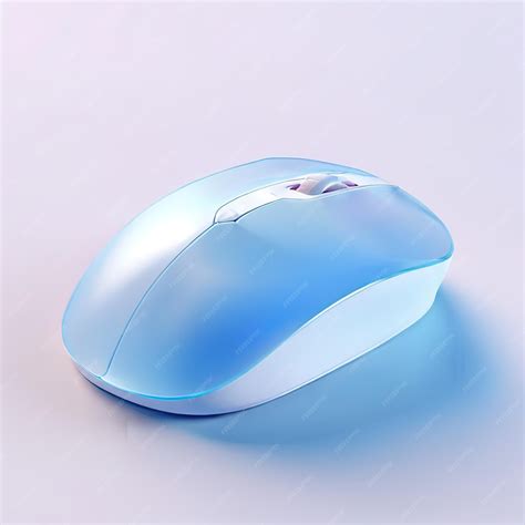 Premium Photo Glossy Stylized Glass Icon Of Mouse Computer Computer