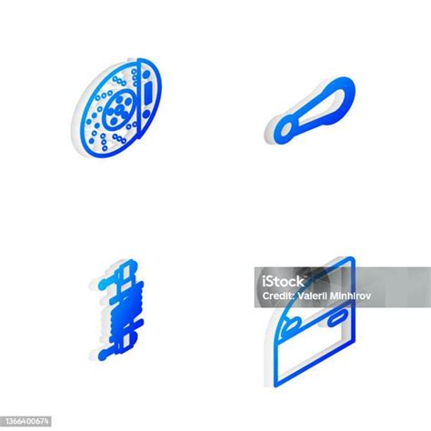 이소메트릭 라인 자동차 도어 핸들 캘리퍼가 있는 브레이크 디스크 충격 흡수기 및 아이콘을 설정합니다 벡터 3차원 형태에 대한 스톡 벡터 아트 및 기타 이미지 Istock