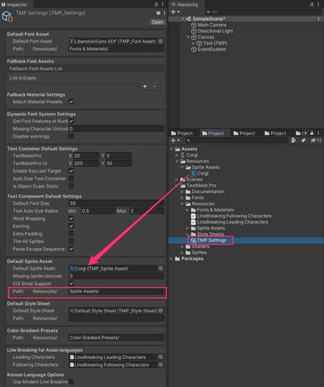 Textmesh Proでテキストの中に画像sprite Assetを表示する方法【unity】【textmesh Pro】 3