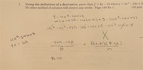Solved Using The Definition Of A Derivative Prove That Chegg Com