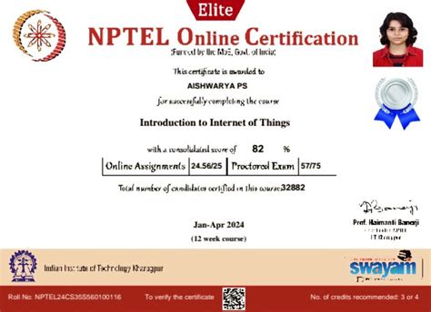 Aishwarya Ps On Linkedin Achievement Nptel Iot Continuouslearning Proudmoment