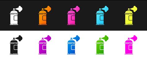 페인트 스프레이 세트는 흑백 배경에서 격리된 아이콘을 만들 수 있습니다 벡터 검은색에 대한 스톡 벡터 아트 및 기타 이미지 검은색 공란 그라데이션 Istock