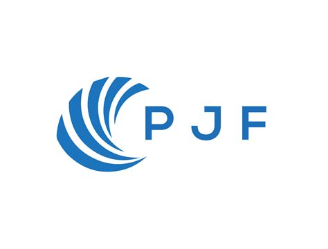 Pjf Letra Logo Diseño En Blanco Antecedentes Pjf Creativo Circulo Letra Logo Concepto Pjf
