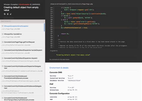 Error Migrating V9 Updated Site To New Server Developing With Concrete Concrete Cms