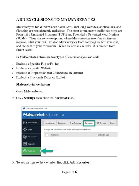 Add Exclusion For Malwarebytes Pdf Malware Computer Law