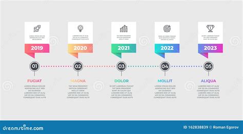 Step Infographic Element Business Timeline Flow Chart Options Graphic