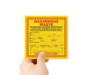 California Hazardous Waste Labels