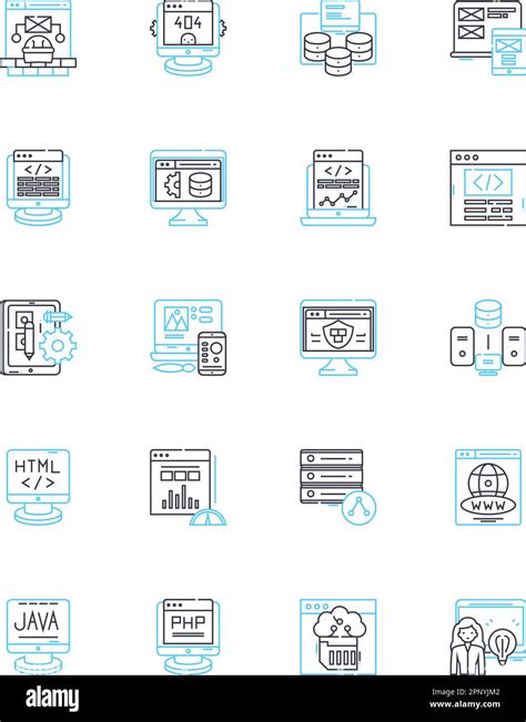 Agile Design Linear Icons Set Flexibility Collaboration Iteration Efficiency Adaptability