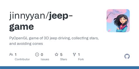 Github Jinnyyanjeep Game Pyopengl Game Of 3d Jeep Driving Collecting Stars And Avoiding Cones