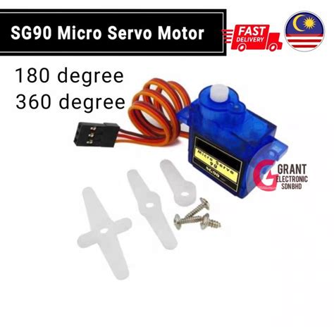 Sg90 9g Micro Servo Motor 180° 360° Servo Motor 180 Degree 360 Degree Lazada