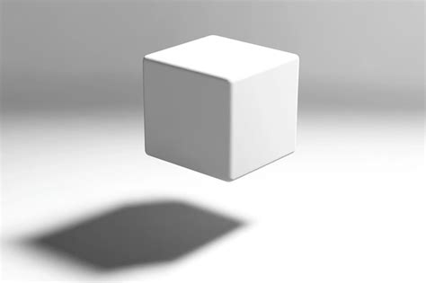 Floating Cube Optical Illusion D Effect Shadow Play Visual Paradox Geometric Premium Ai
