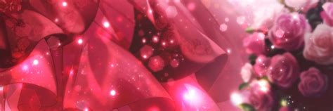 Pink Flowers Header Aesthetic