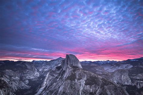 Unique Shot Of Half Dome Sunrise On 1218 3200 X 1800 Oc R