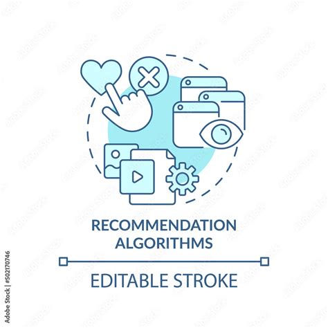 Recommendation Algorithms Turquoise Concept Icon Use Of Machine