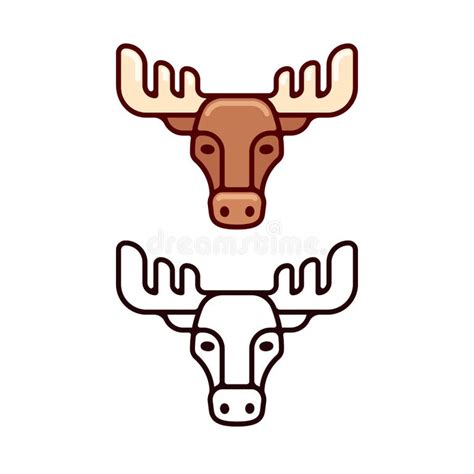 Moose Head Outline Stock Illustrations 2140 Moose Head Outline Stock