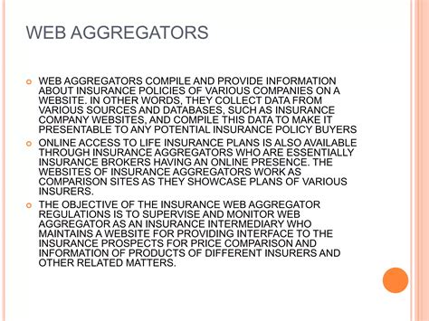 Insurance Web Aggregators Latest Regulations Pptx