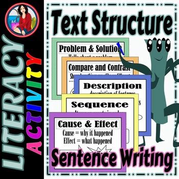 Text Structure Big Bundle 5 Center Activities 5 Posters And A Foldable
