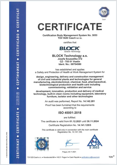Certifications Block Technology