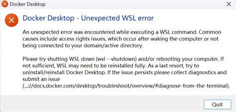 How To Fix Unexpected Wsl Error In Docker Desktop