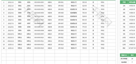销售订单统计表excel模板 免费excel表格模板下载 千库网