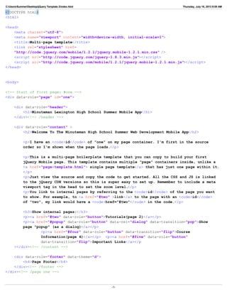 Index Of Jquery Template Minuteman Summer Web Dev PDF