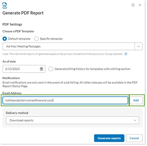 Generate A PDF Report