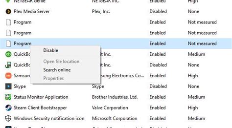 Task Manager Startup Tab Windows 10 Forums