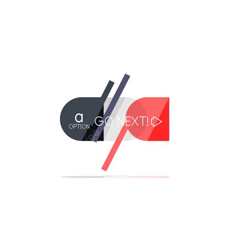 Flat Design Elements Vector Hd Images Minimal Flat Clean Abstract Option Step Infographic