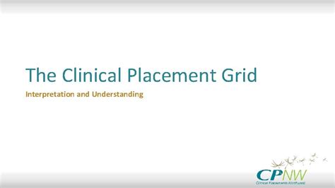 The Clinical Placement Grid Interpretation And Understanding Transparent