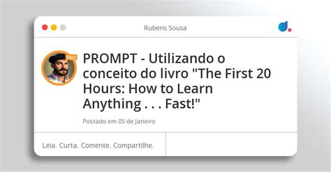 Prompt Utilizando O Conceito Do Livro The First Hours How To