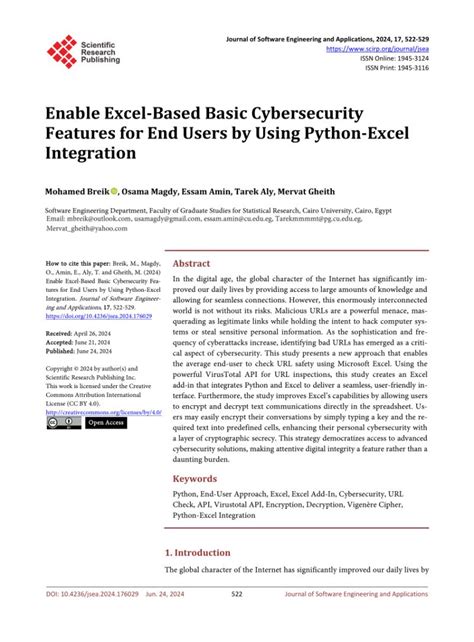 Mohamed Breik On Linkedin Pdf Enable Excel Based Basic Cybersecurity