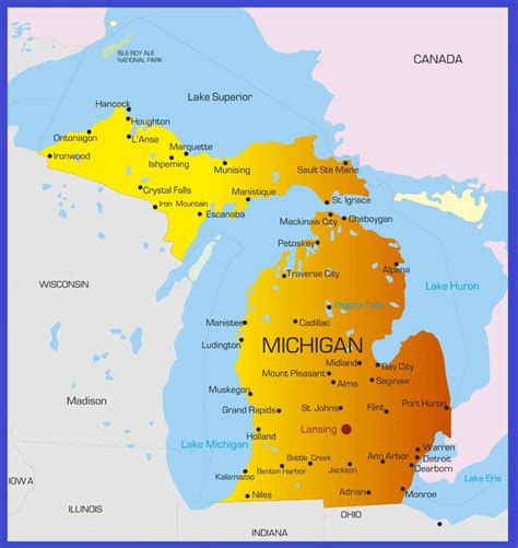 Michigan Detailed Map Large Printable High Resolution And Standard