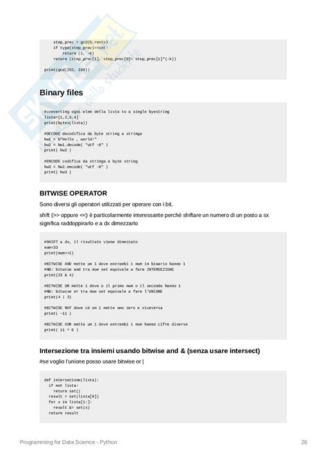 Esercizi Con Soluzioni In Python Programming For Data Science