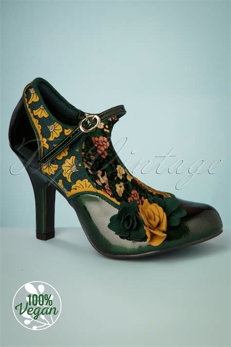 Ruby Shoo 50s Quinn Pumps In Forest Green