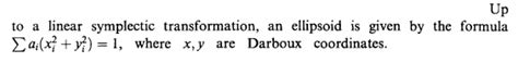 Geometry Symplectic Transformation Of Ellipsoid In Standard Symplectic Space Mathematics