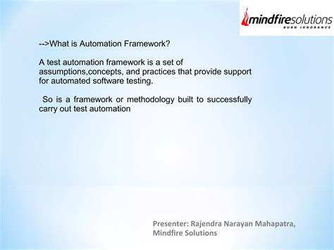 Selenium Automation Framework Ppt