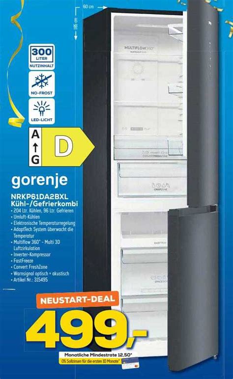 Gorenje Nrkp61da2bxl Kühl- Gefrierkombi Angebot bei Berlet