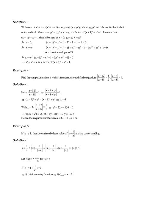 Solution 10 Solved Example Complex Number Studypool