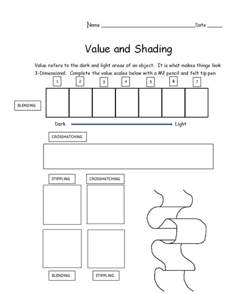 Assignment 1 Value Scales Handout Mrs Zotos