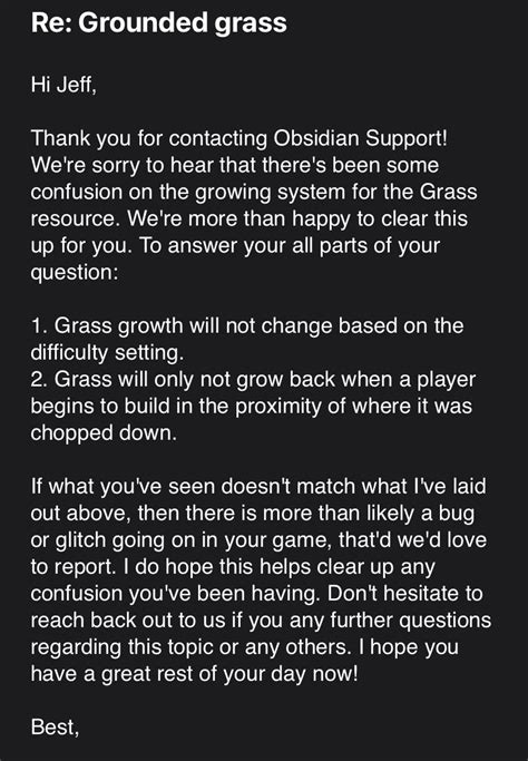Grass Regrowth Definitive Answer Dev Reply R GroundedGame