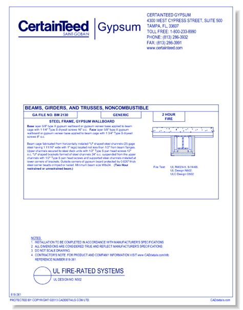 Ul Design No N502 Caddetails