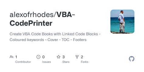VBA CodePrinter Sample Output Pdf At Main Alexofrhodes VBA