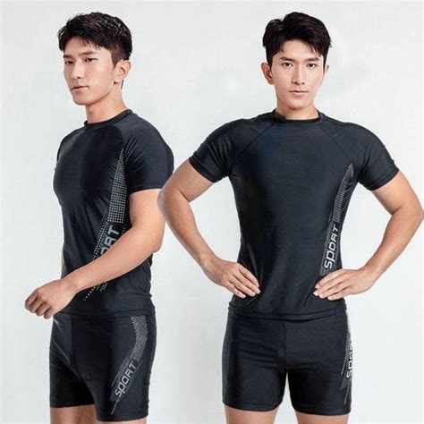 Swimsuit Mens Swim Trunks New Short Sleeved Five Point Pants Full Body