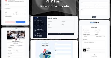 Multiform Tailwind Css Php Form Template Site Templates Landing Page Templates Ft Wizard